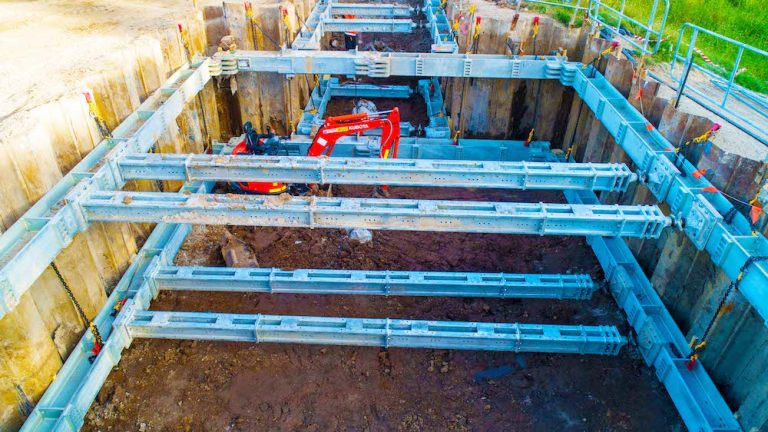 The Shore Brace 400 hydraulic bracing system - Steel Australia